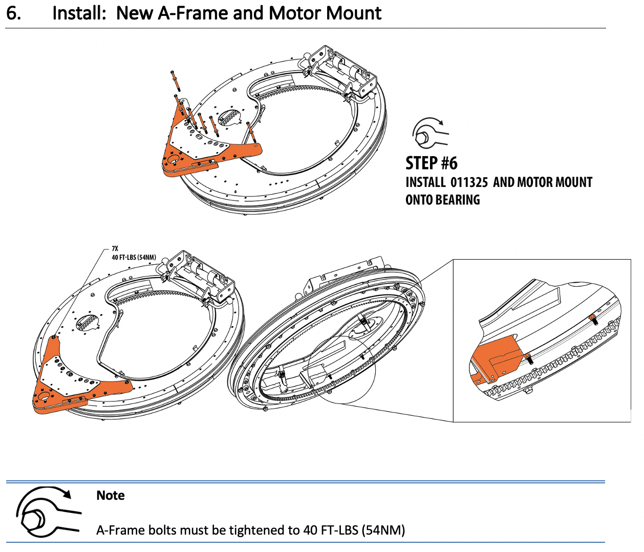 6. Install New A-Frame and Motor Mount - Control Solutions LLC