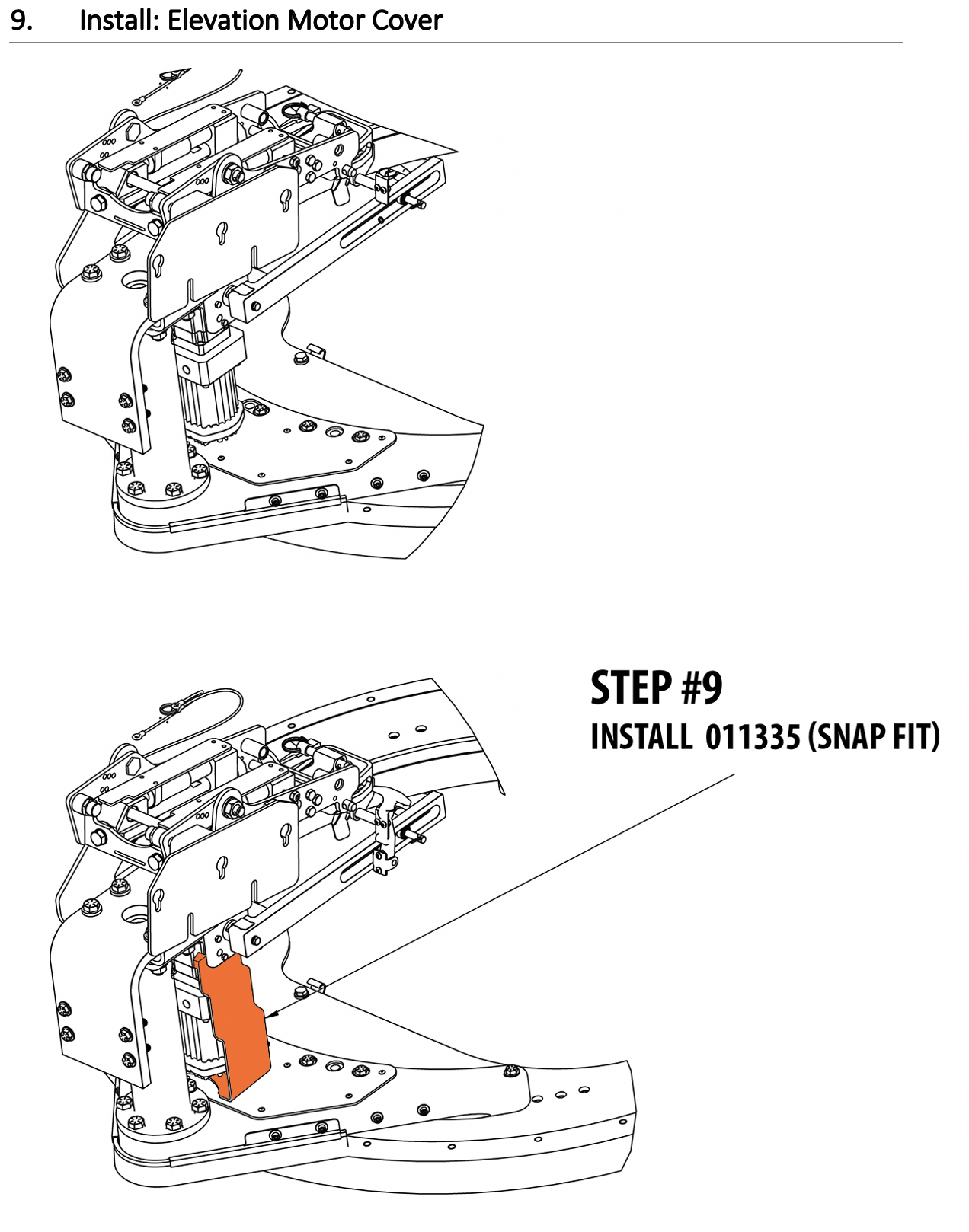 9. Install Elevation Motor Cover - Control Solutions LLC